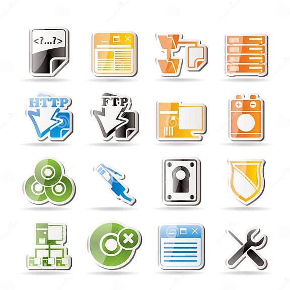 Simple Server Side Computer Icons Stock Vector - Illustration of ...