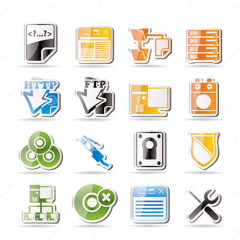 Simple Server Side Computer Icons Stock Vector - Illustration of ...
