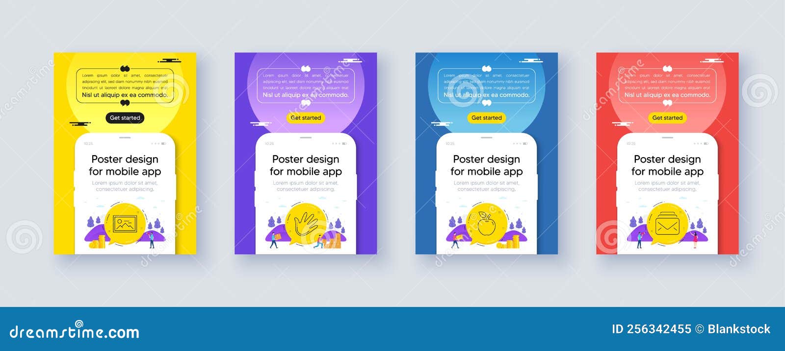 Simple Set of Apple, Photo and Hand Line Icons. for Web Application ...