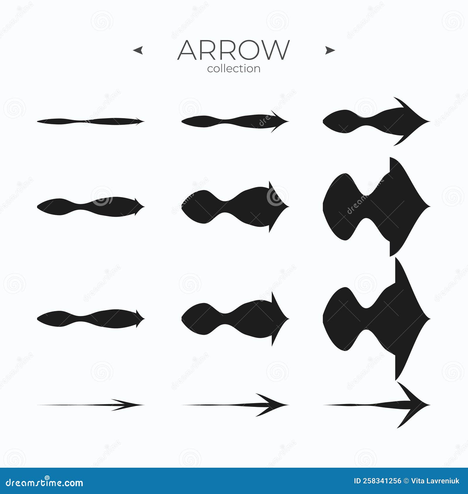 Line Arrow Icon Set. Line Icons Collection. Modern Vector Symbols ...