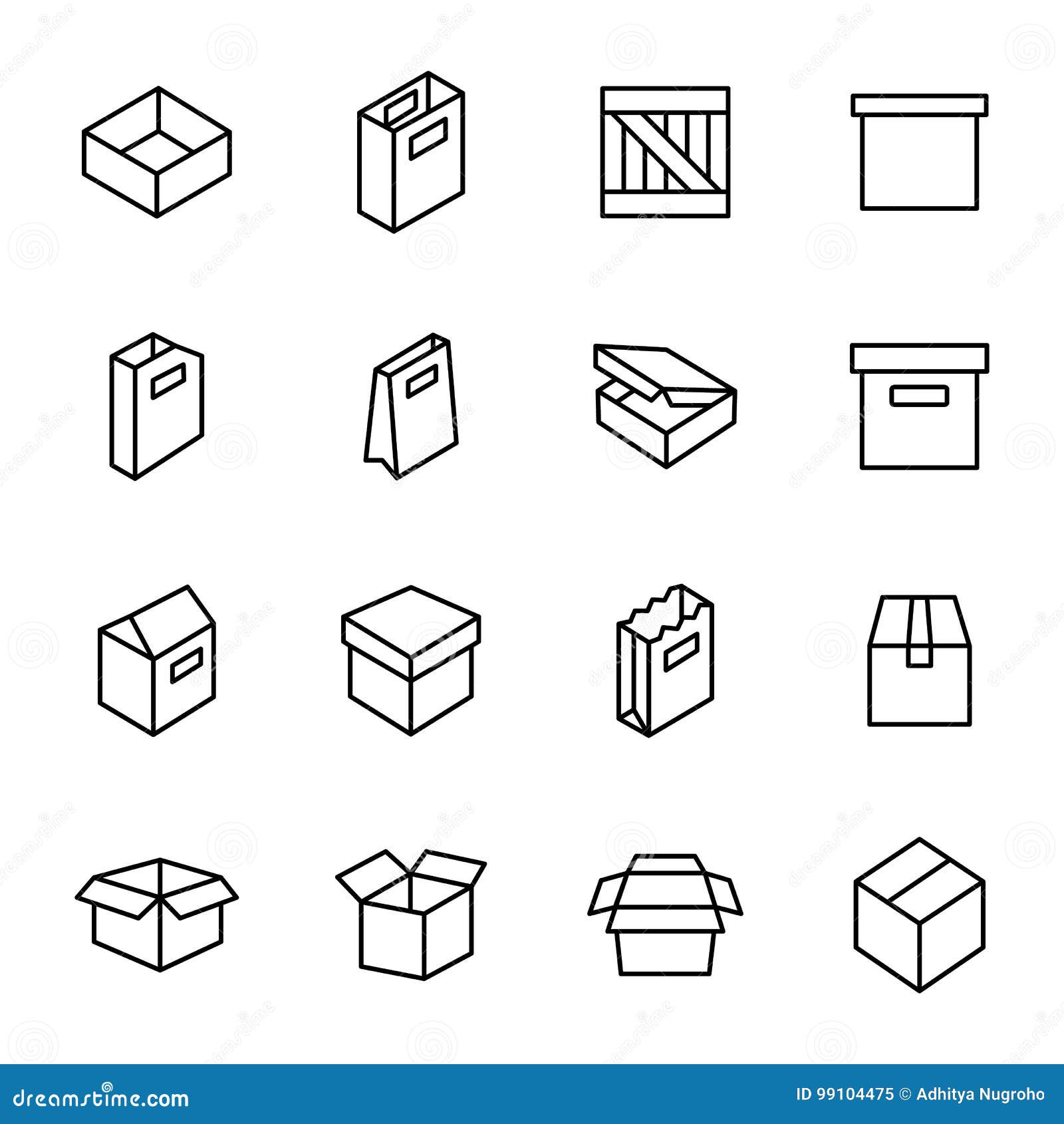 Box And Crates Icons Vector Illustration | CartoonDealer.com #38841768