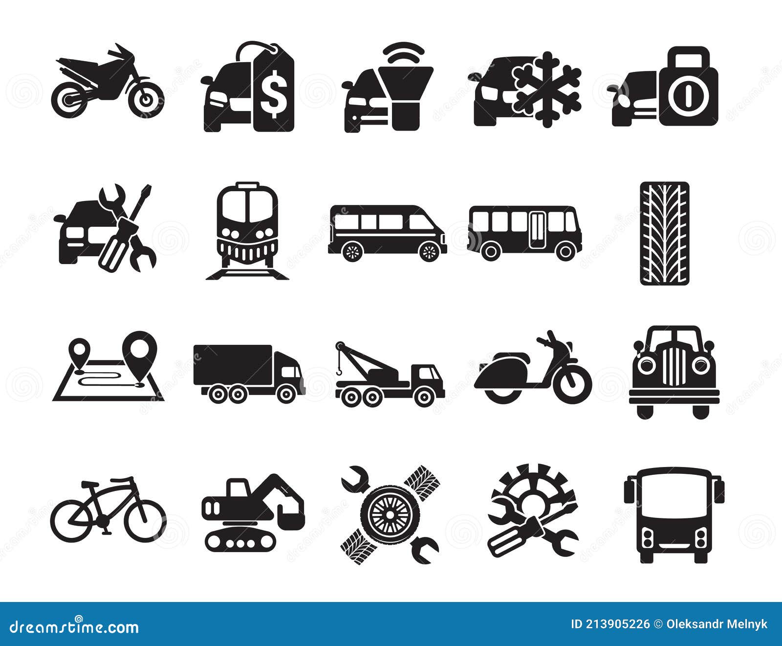 Simple Set of Car Transport Related Vector Icons Stock Vector ...