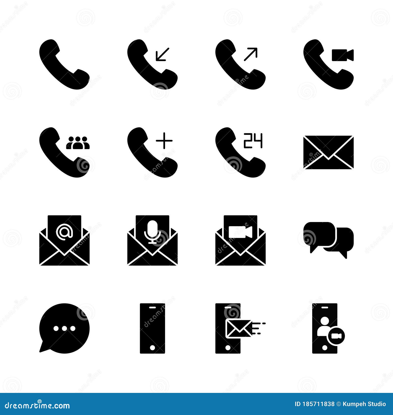 Simple Set of Communication Icons Vector. Perfect for Any Purposes ...