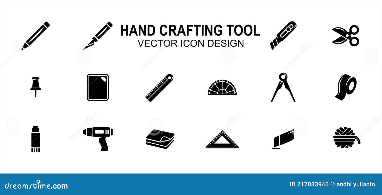 Simple Set Of Creativity Hand Crafting Tools Related Vector Icon User ...