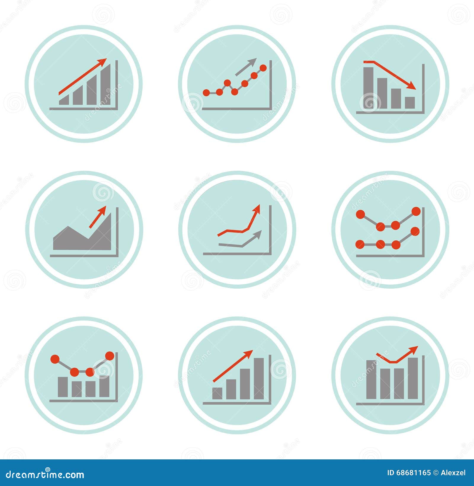 Simple set of diagram stock vector. Illustration of computer - 68681165