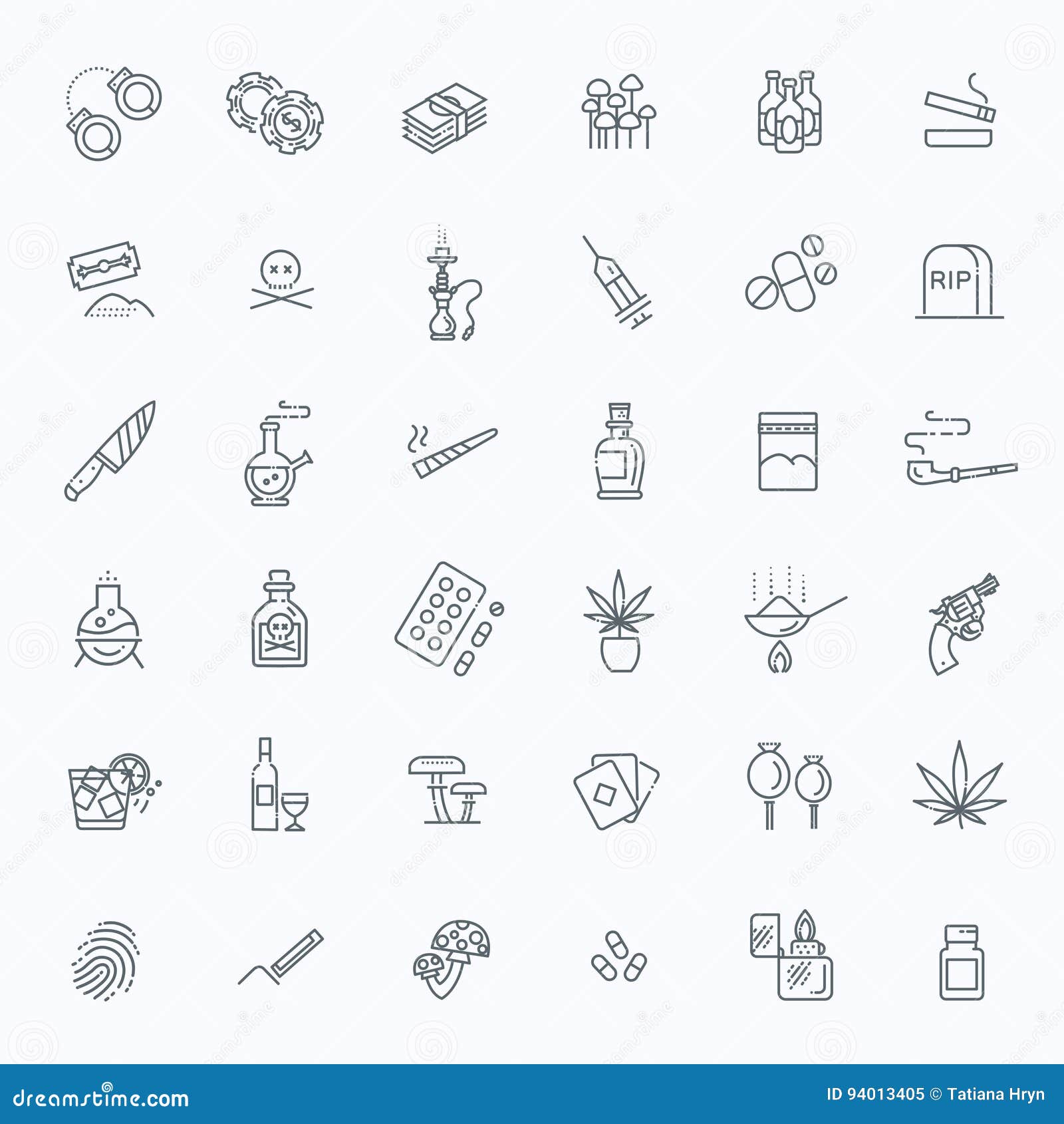 Simple Set of Drugs Related Vector Line Icons Stock Vector ...