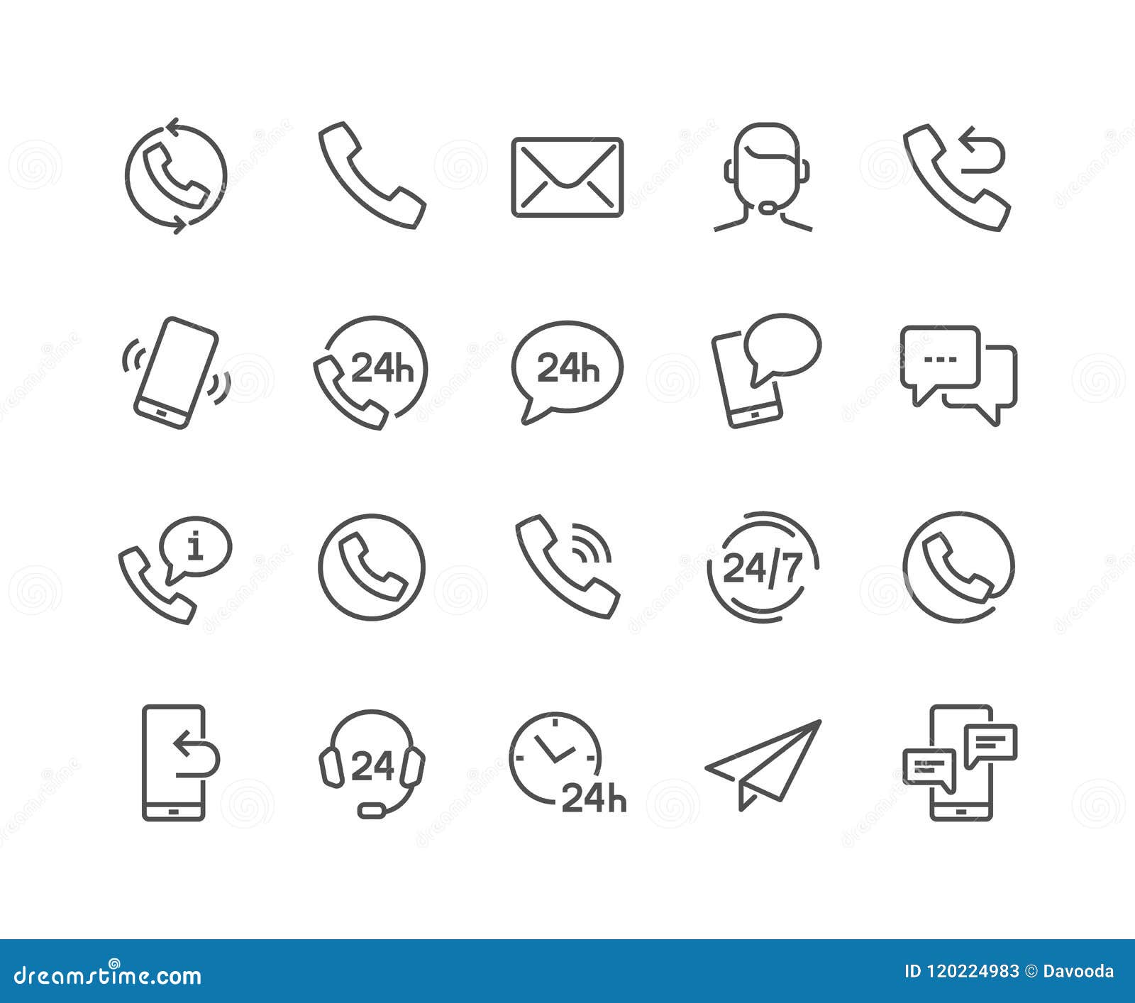 Line Contact Icons stock vector. Illustration of info - 120224983 Line Contact Icons stock vector. Illustration of info - 120224983