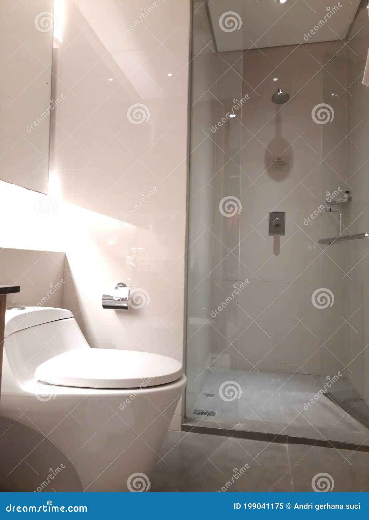 Simple Set Up Bathroom and Shower Room Stock Image - Image of simple ...
