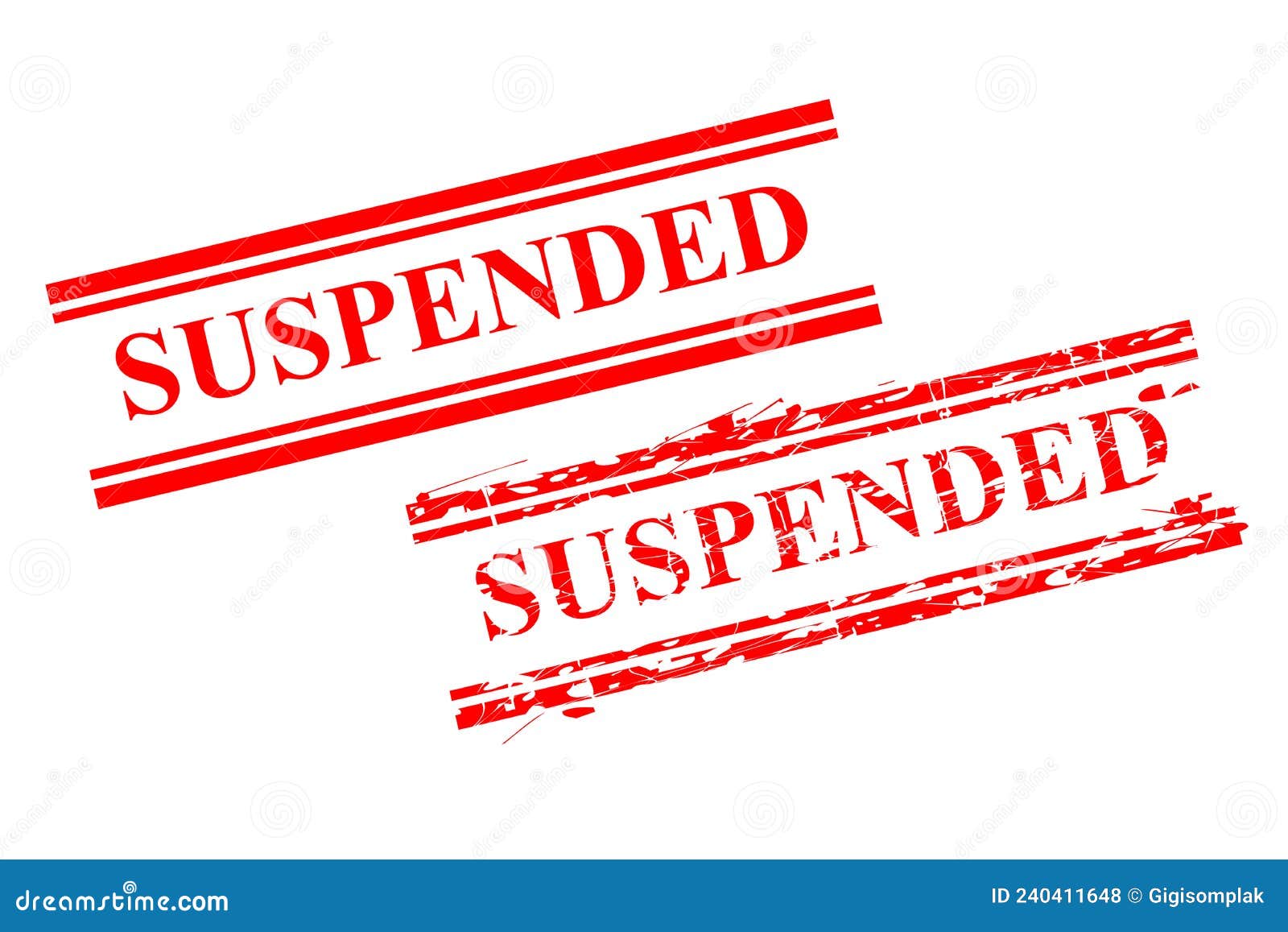 Simple Set Vectoriel Rectangle Rouge Tampon En Caoutchouc Suspendu ...