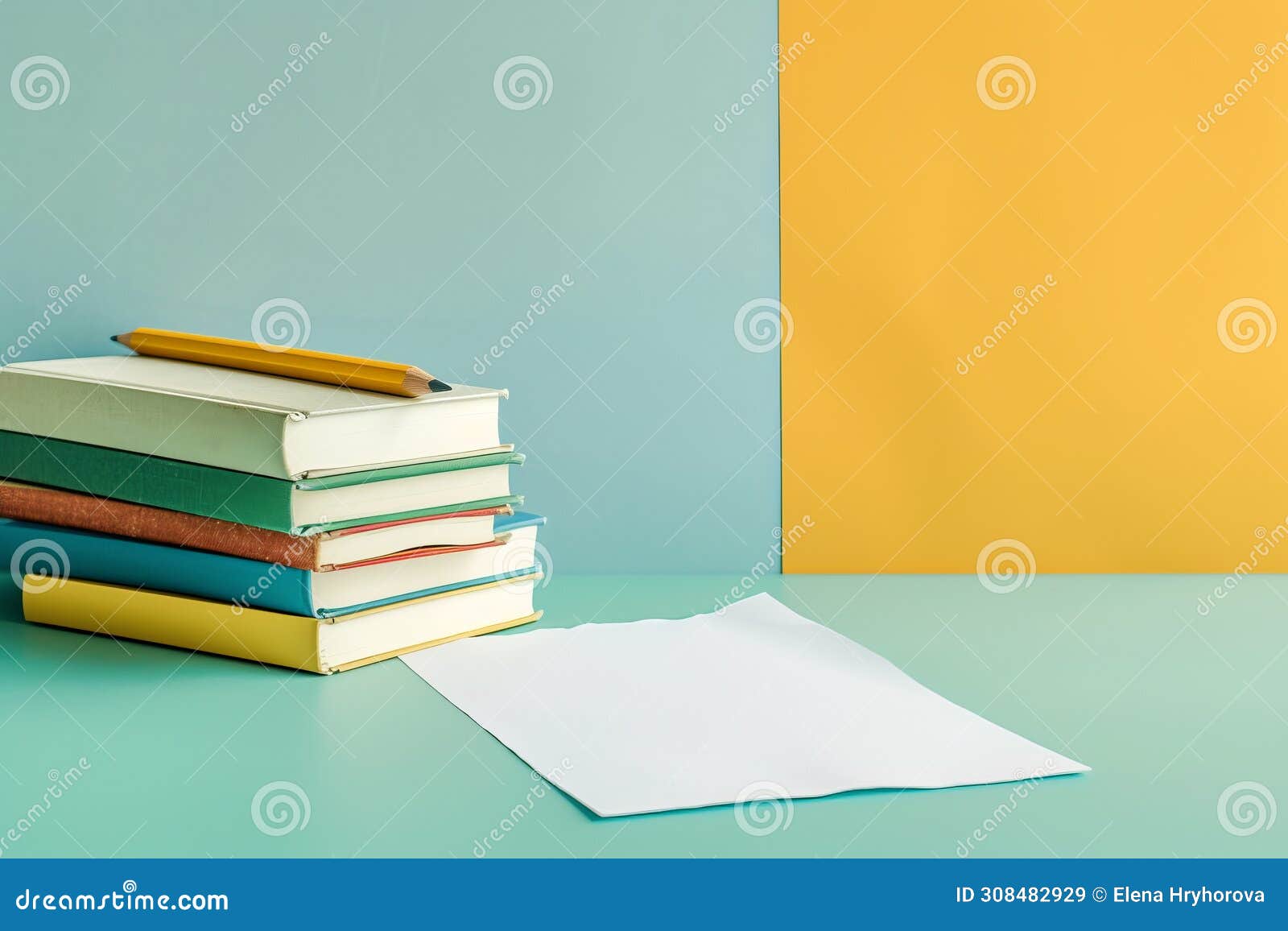 A Simple Setup of Books and a Blank Page, Indicating the Start of a ...