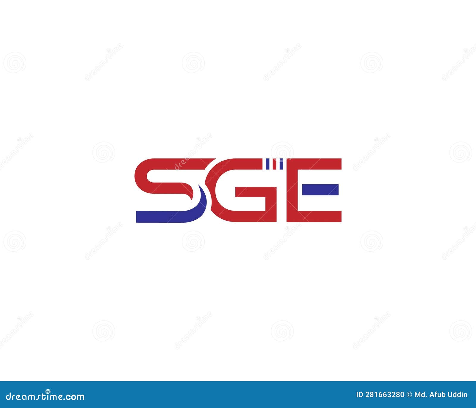 Simple SGE Letter Logo Icon Design Stock Vector - Illustration of ...