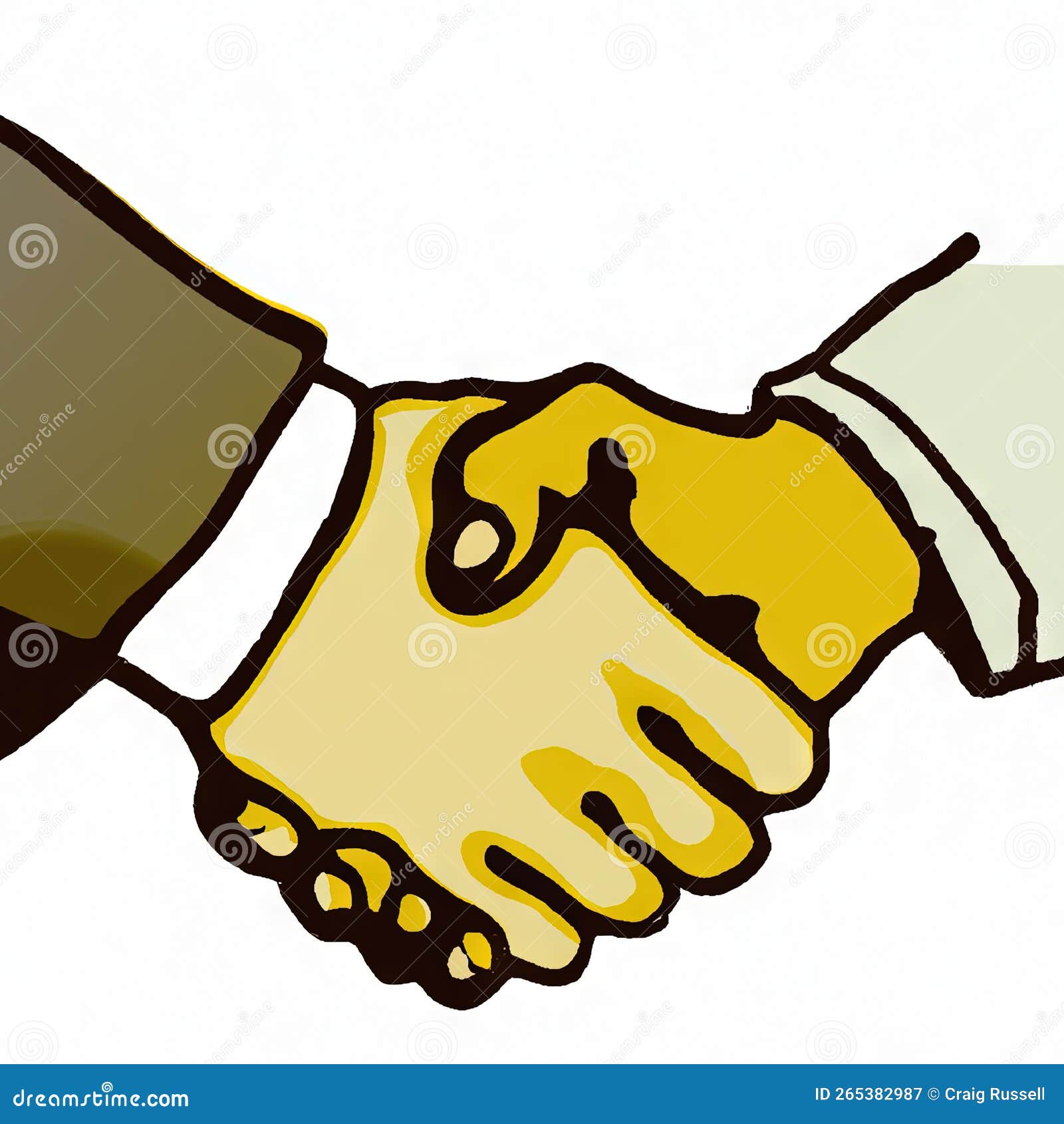 Simple Shaking Hands Illustration Stock Image - Illustration of ...