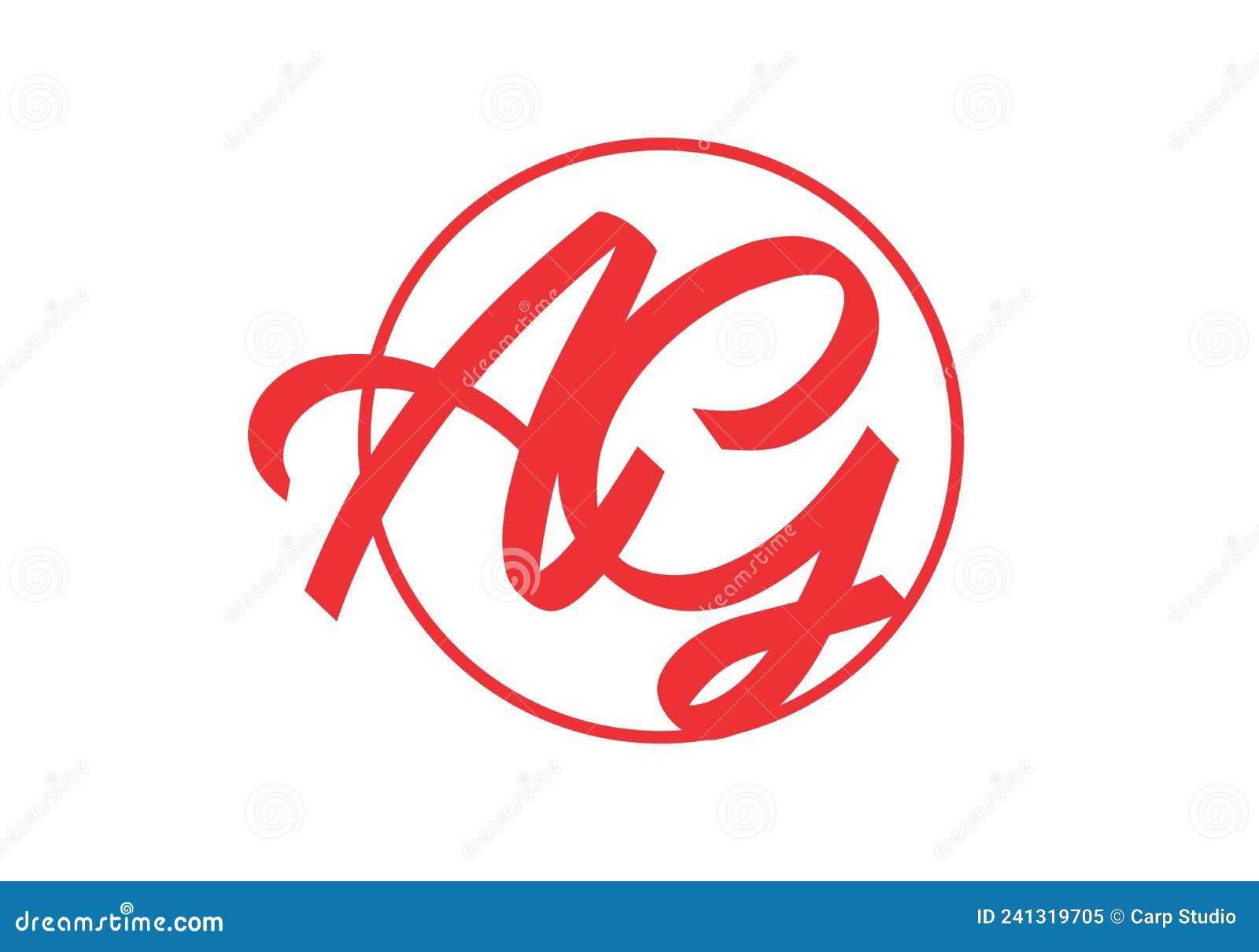 Simple Shape of AG Initial Letter Stock Vector - Illustration of ...