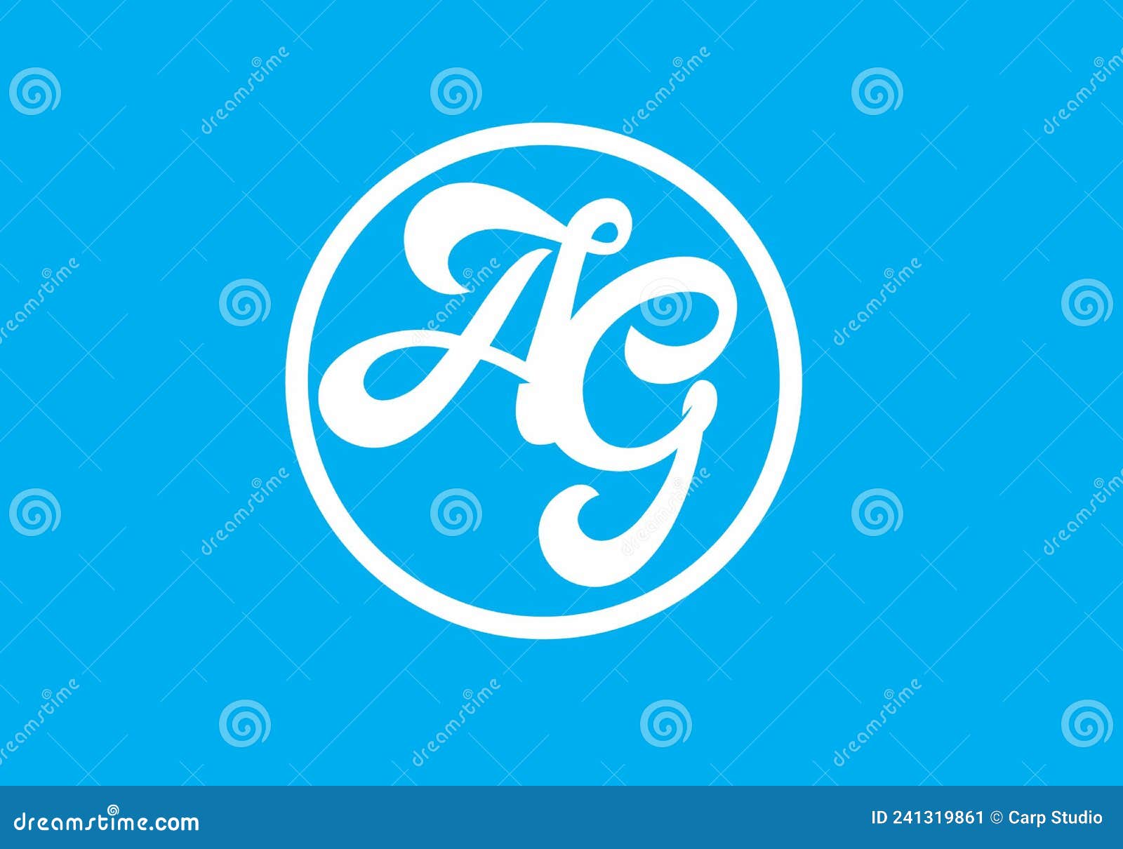 Simple Shape of AG Initial Letter Stock Vector - Illustration of ...
