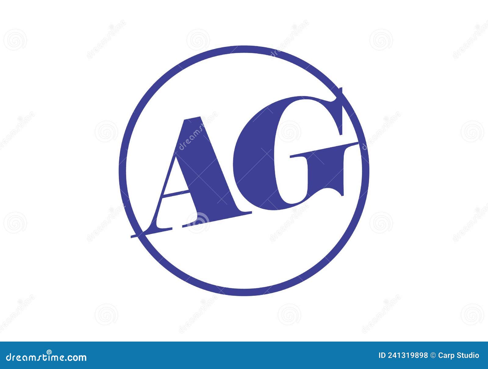 Simple Shape of AG Initial Letter Stock Vector - Illustration of ...