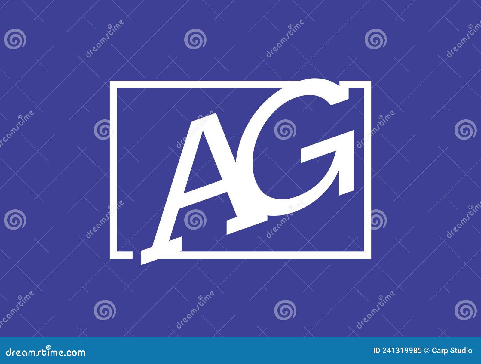 Simple Shape of AG Initial Letter Stock Vector - Illustration of ...