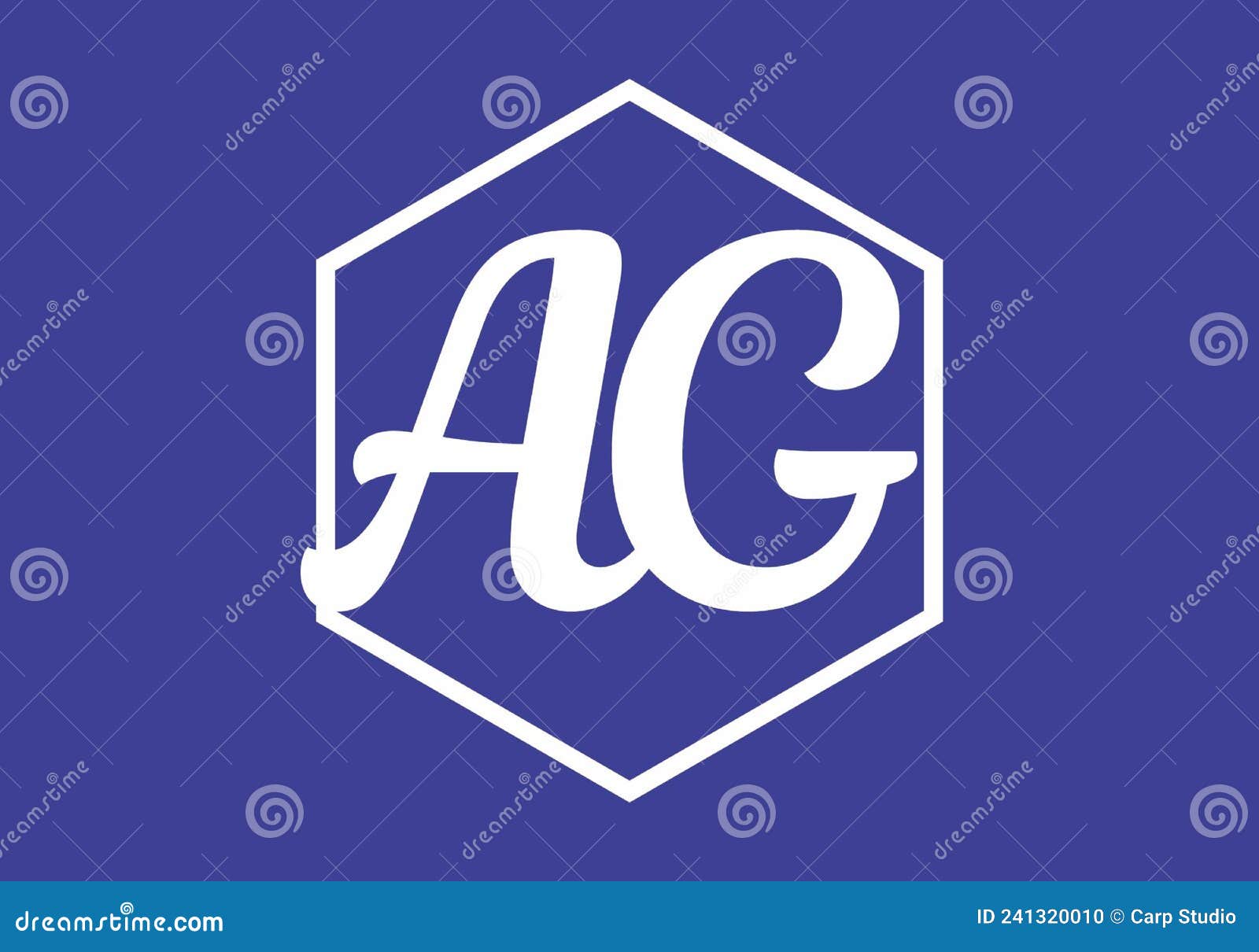 Simple Shape of AG Initial Letter Stock Vector - Illustration of ...