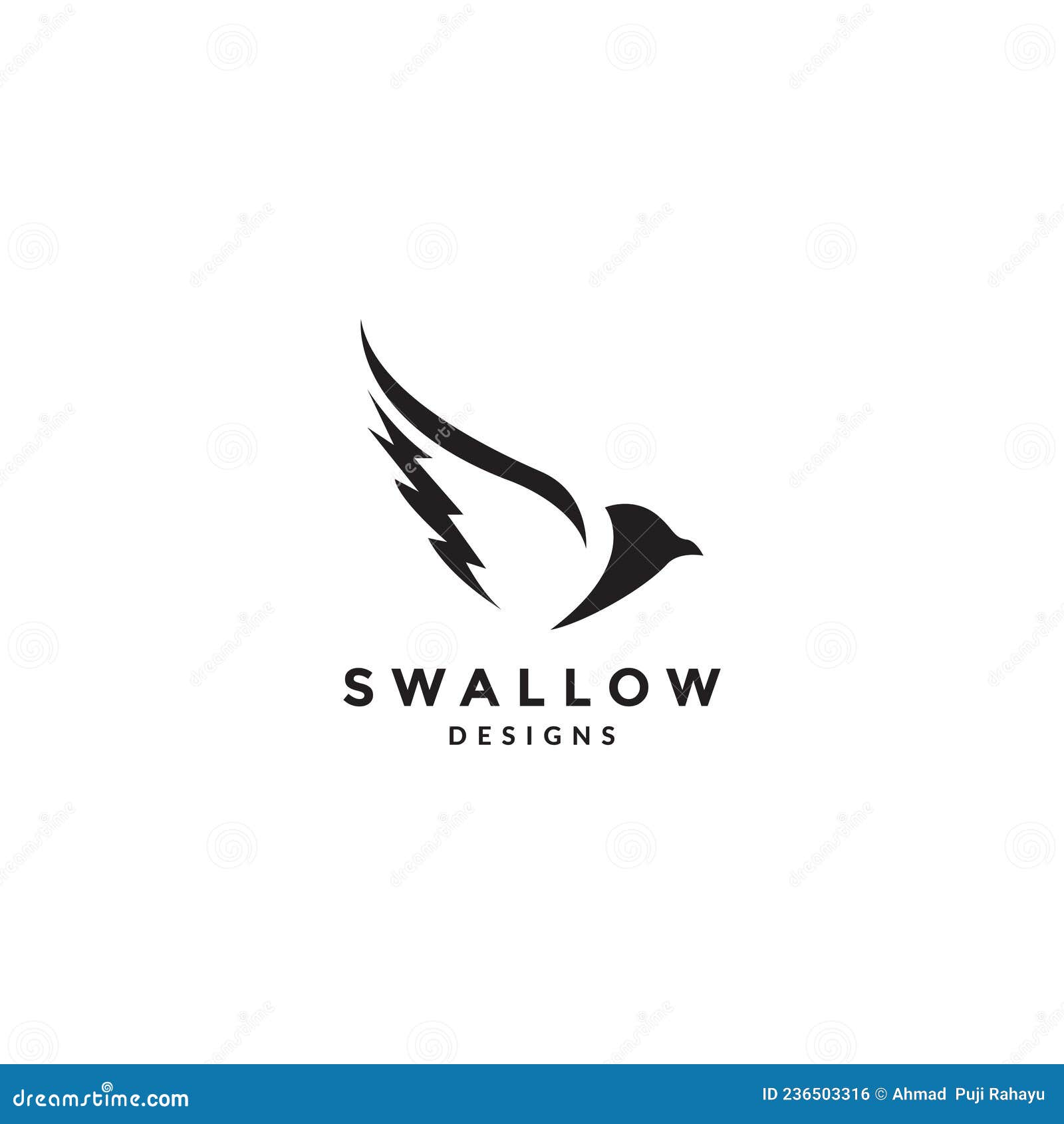 Simple Shape Bird Swallow Logo Symbol Icon Vector Graphic Design ...