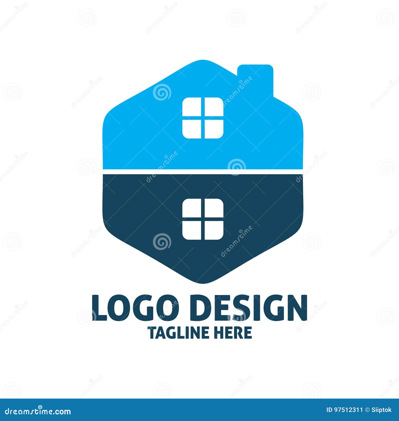 Cube house logo design stock vector. Illustration of orange - 97512311