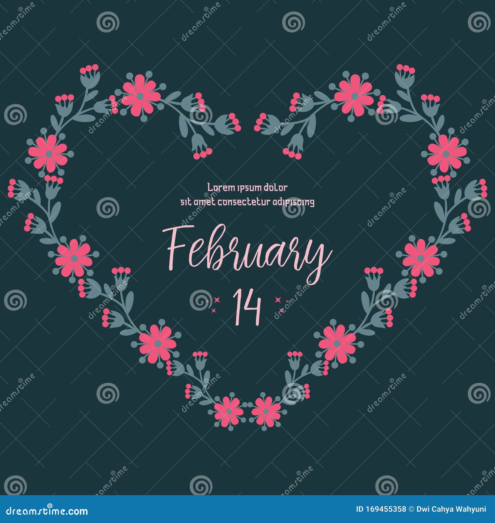 Simple Shape Pattern of Leaf and Pink Floral Frame, for Beautiful 14 ...