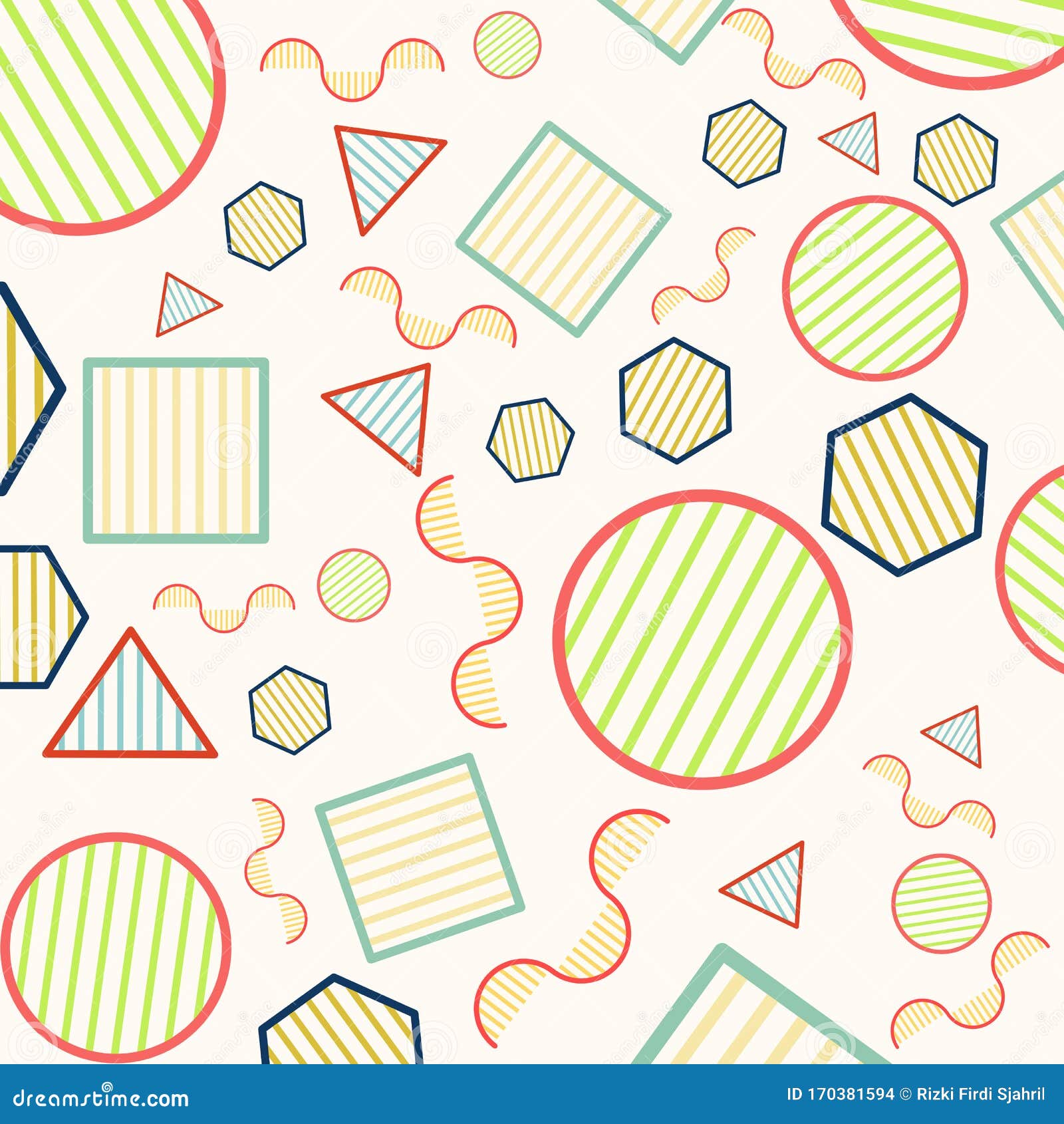 Simple Shape Pattern stock vector. Illustration of seamless - 170381594