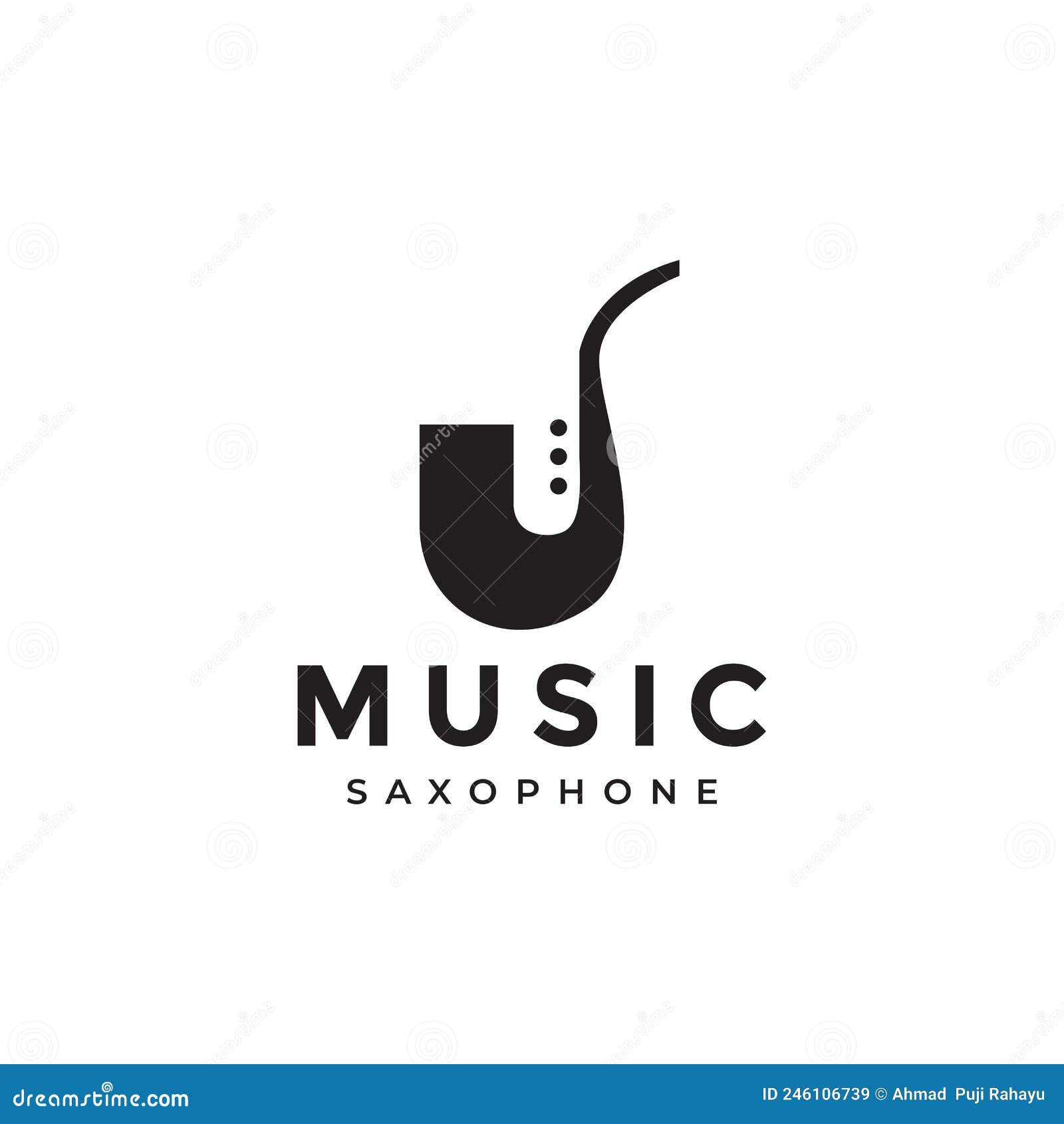 Saxophone Logo Cartoon Vector | CartoonDealer.com #156540435