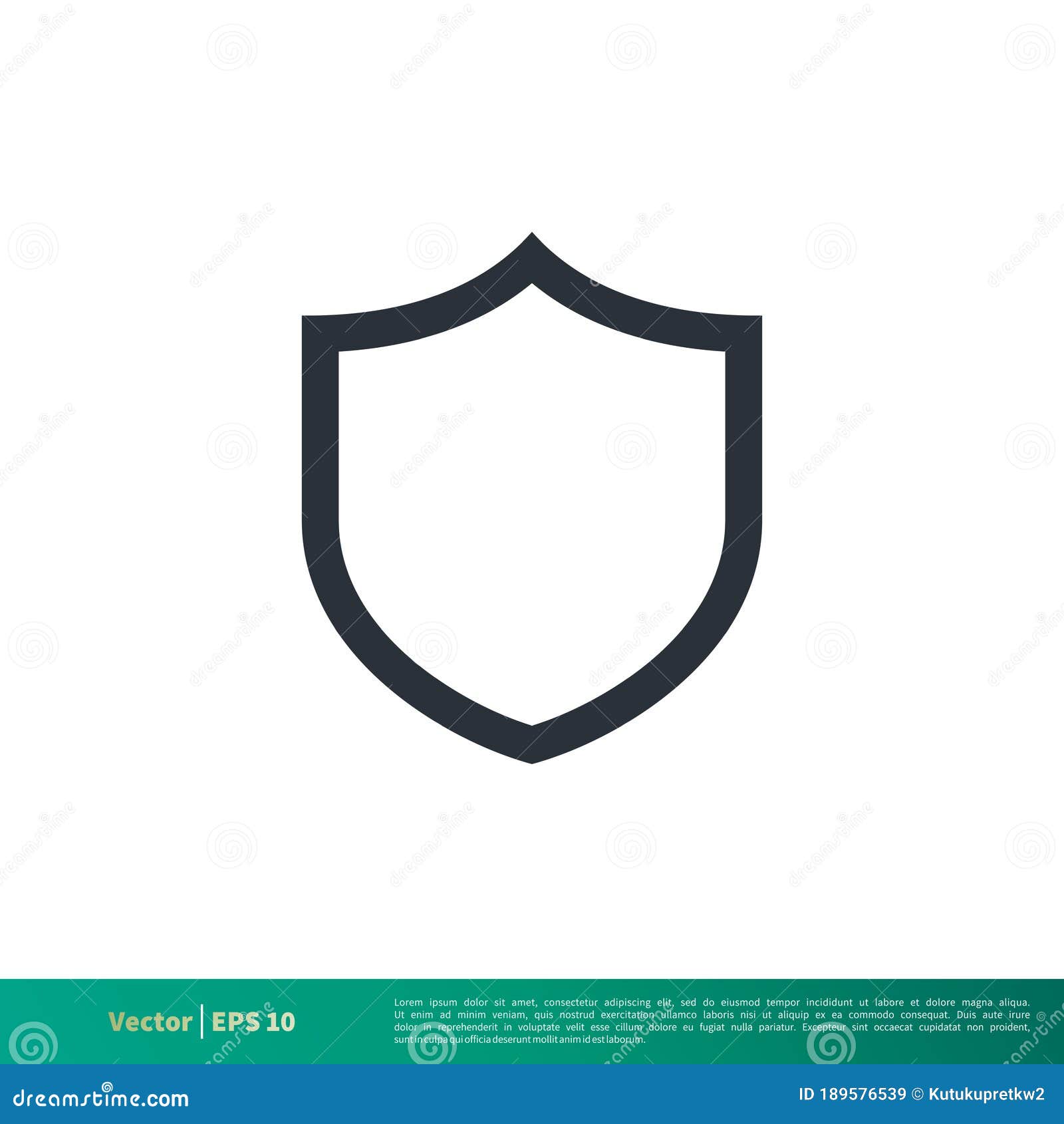 Simple Shape Shield Icon Vector Logo Template Illustration Design ...
