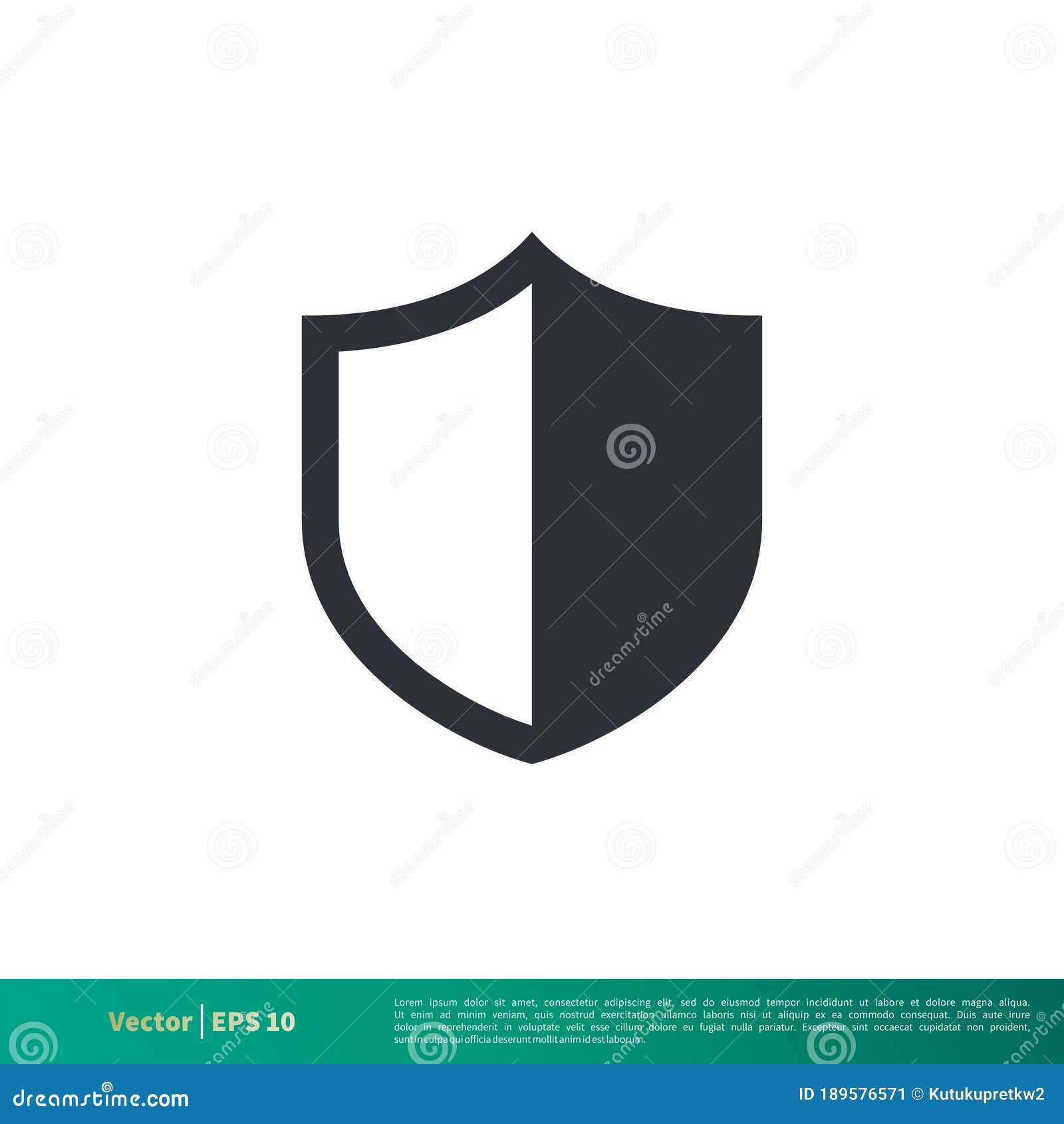 Simple Shape Shield Icon Vector Logo Template Illustration Design ...