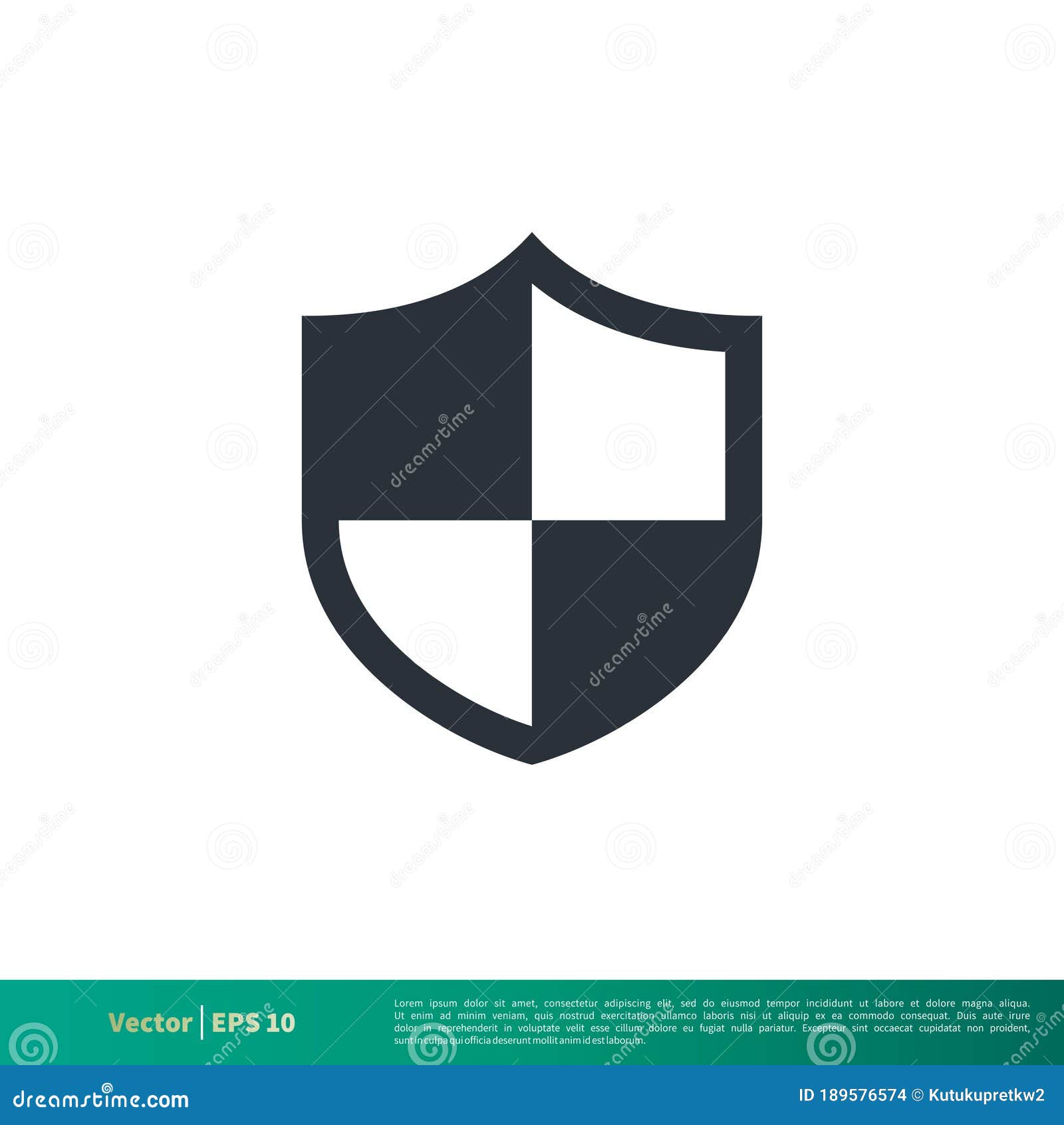 Simple Shape Shield Icon Vector Logo Template Illustration Design ...