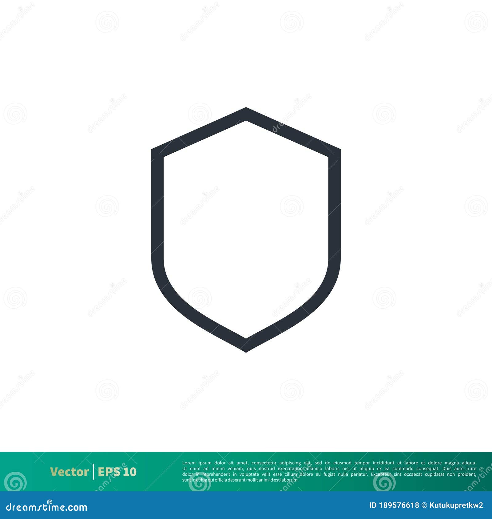 Simple Shape Shield Icon Vector Logo Template Illustration Design ...