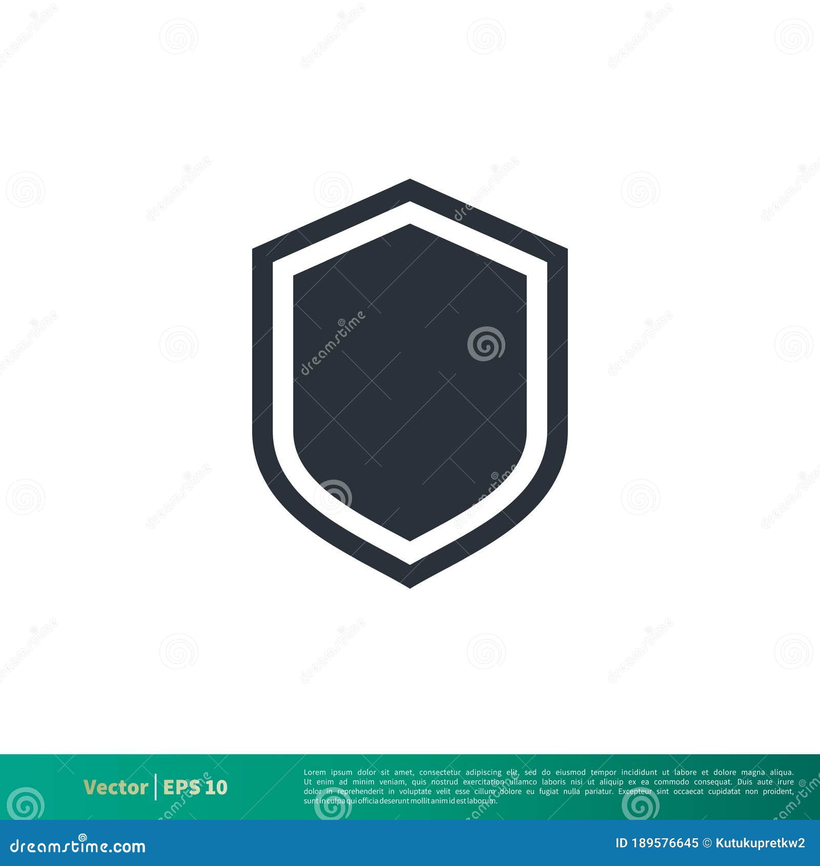 Simple Shape Shield Icon Vector Logo Template Illustration Design ...