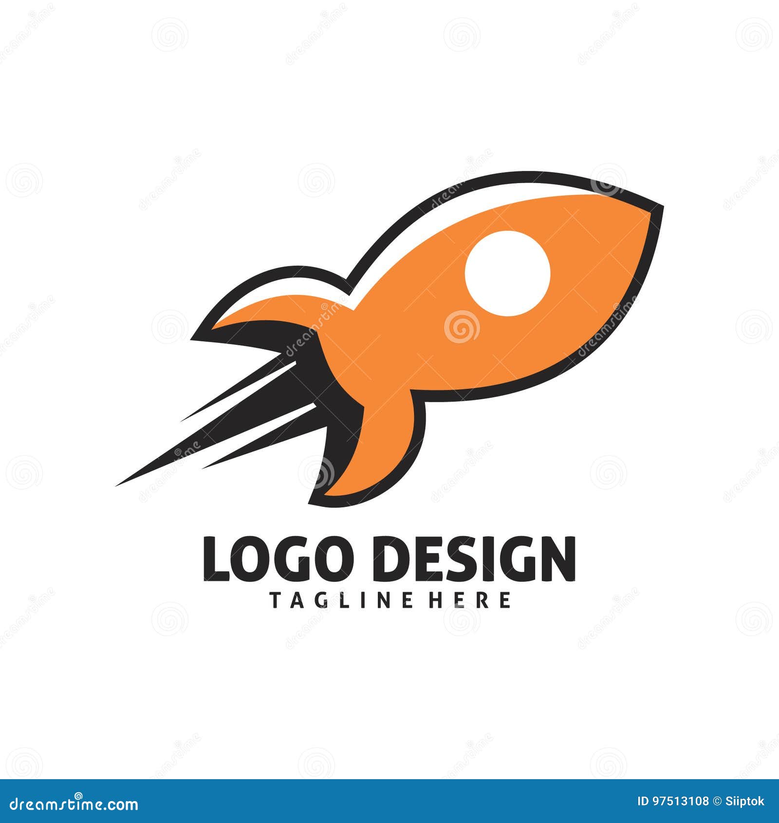 Take Off Rocket Logo Design Stock Illustration - Illustration of circle ...