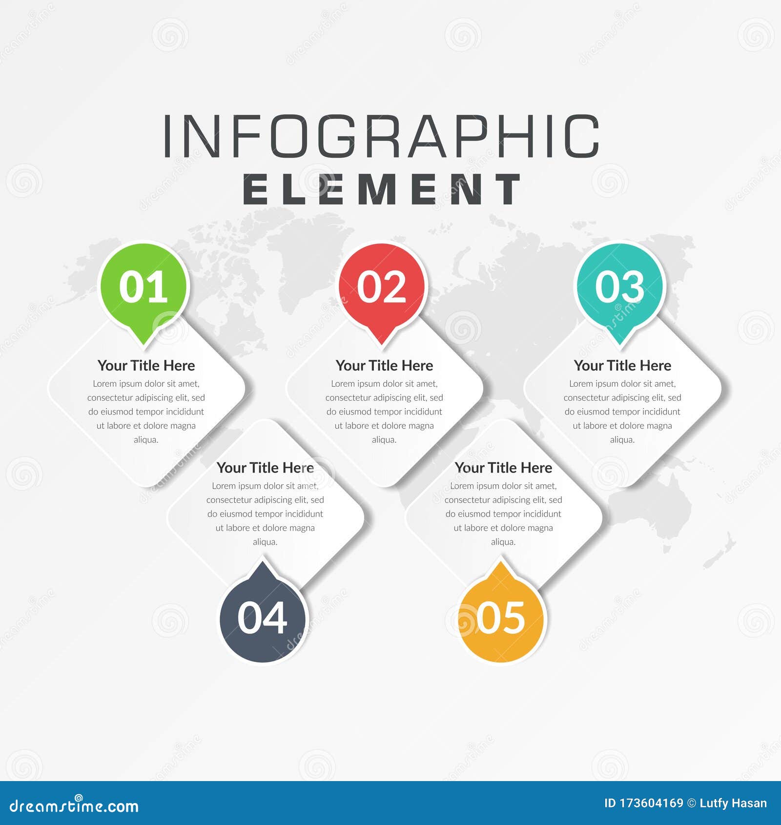 Simple Shape Timeline Infographic Vector Template for Business Stock ...
