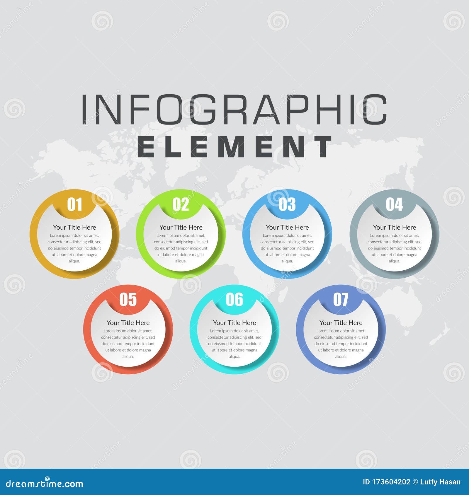 Simple Shape Timeline Infographic Vector Template for Business Stock ...