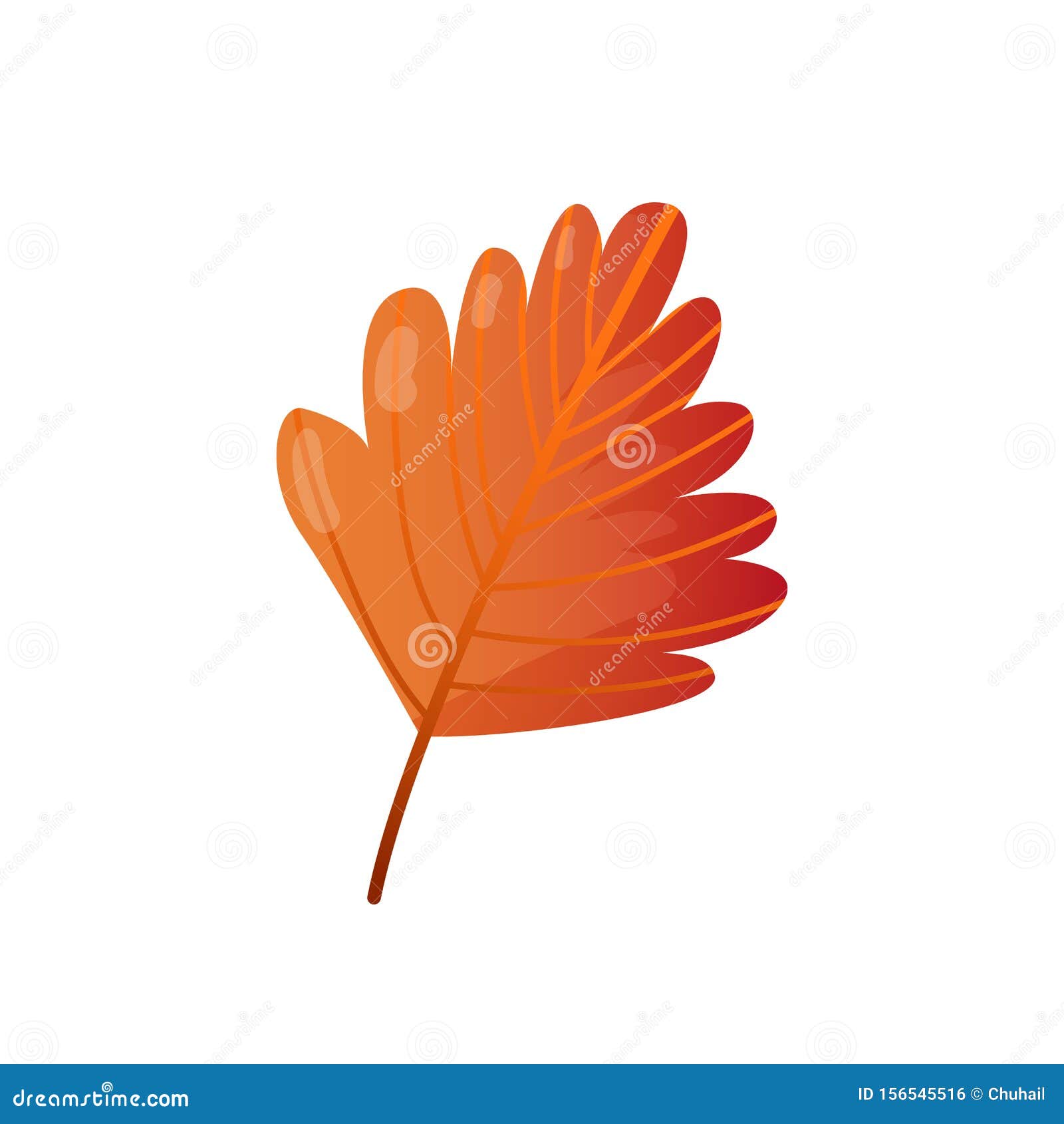 Autumn fall colorful leaf. stock vector. Illustration of fall - 156545516