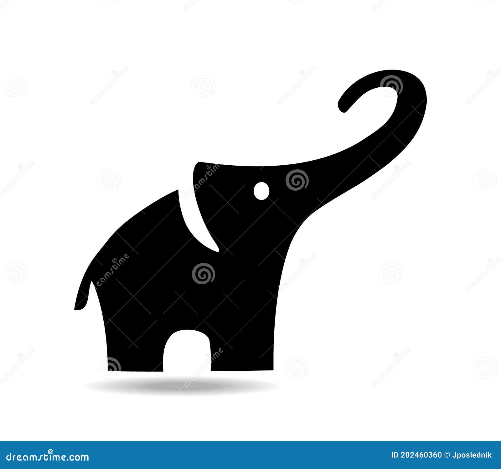 Simple Shaped Elephant Logo. Black Stock Vector - Illustration of ...