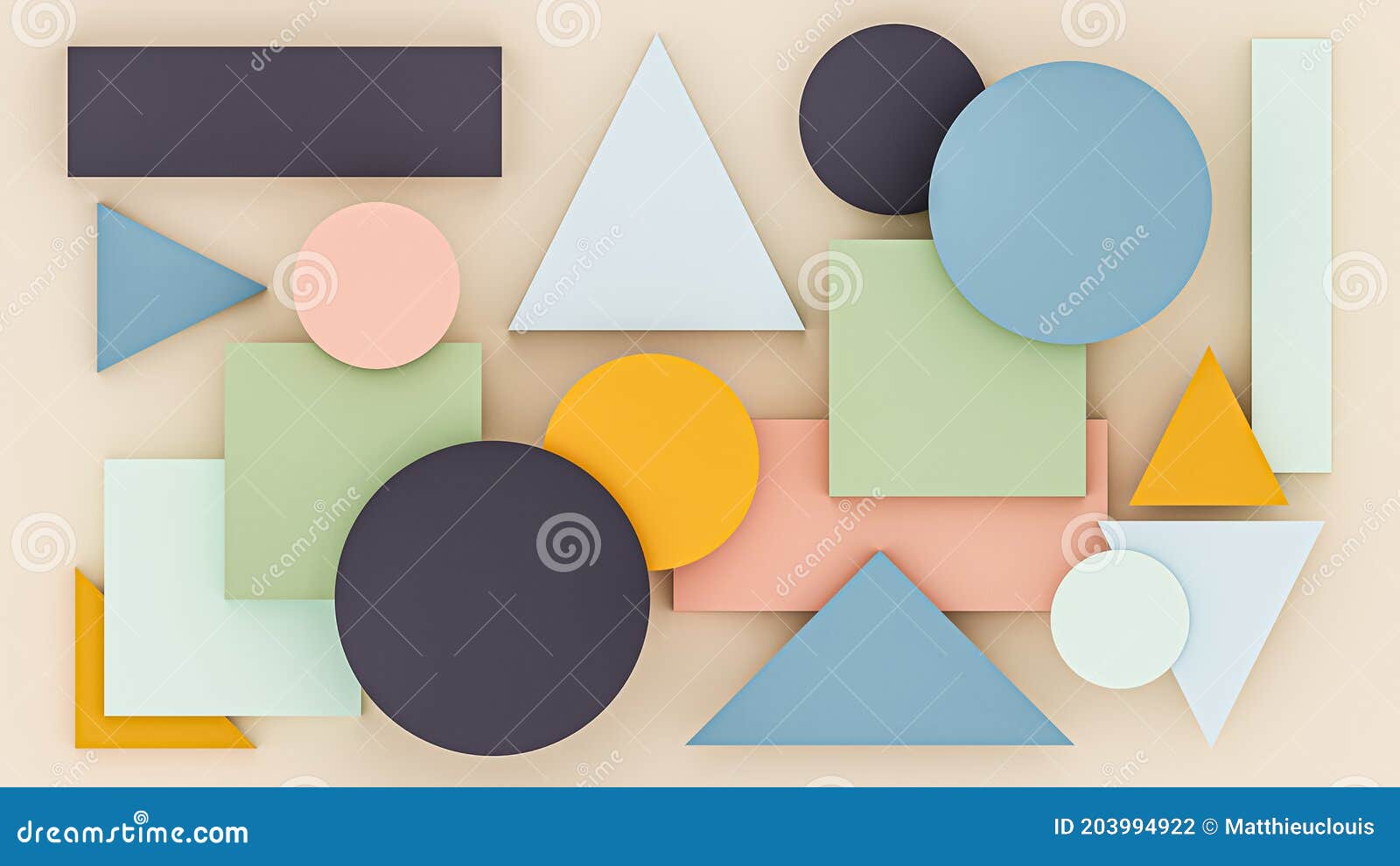 Simple Shapes Abstract Background with Neutral Tones Stock Illustration ...