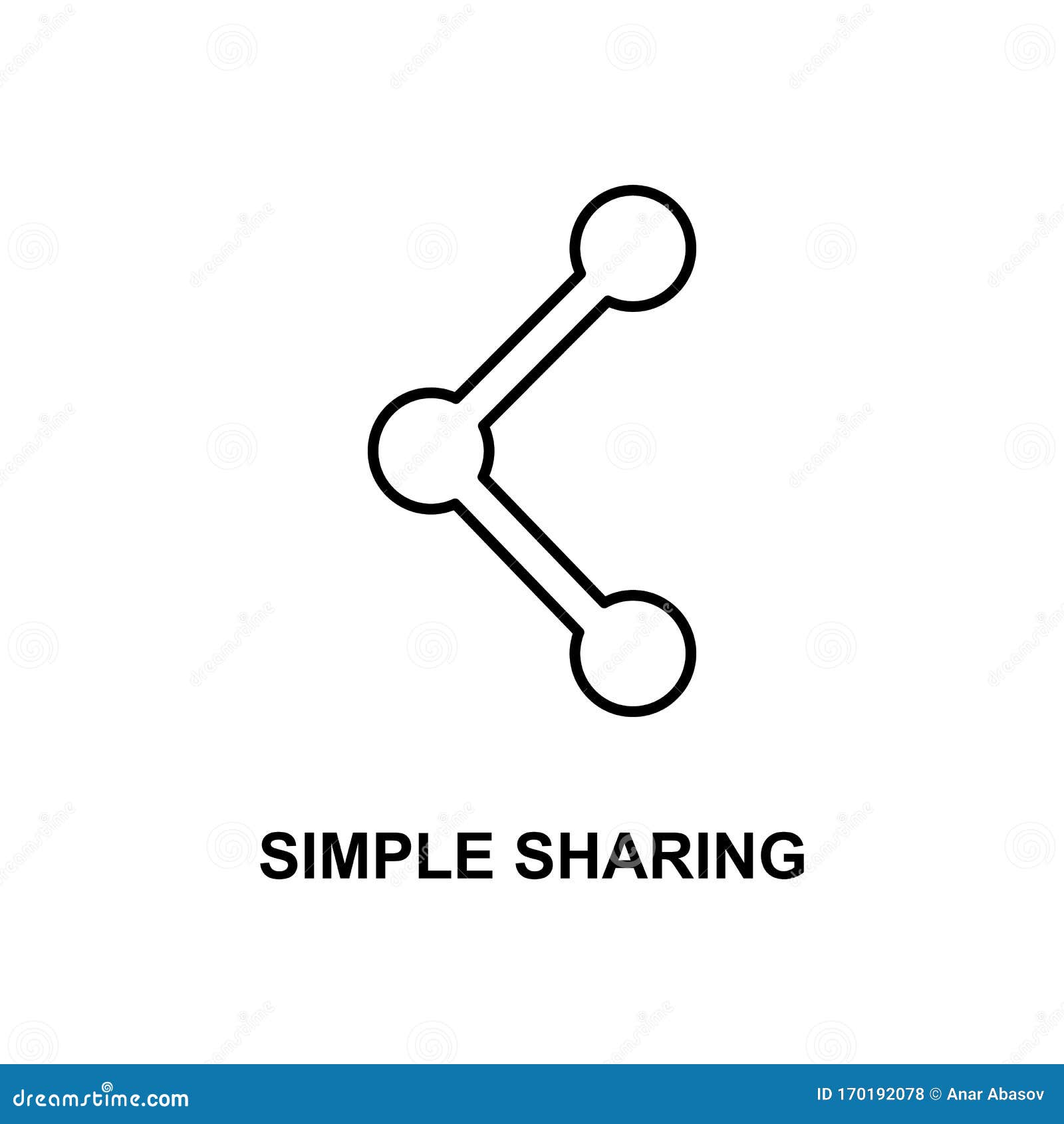 Simple Sharing Icon. Element of Simple Web Icon with Name for Mobile ...