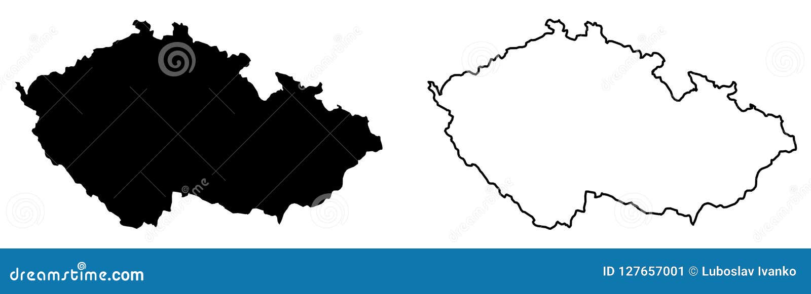 Simple only Sharp Corners Map of Czechia Czech Republic Vect Stock ...