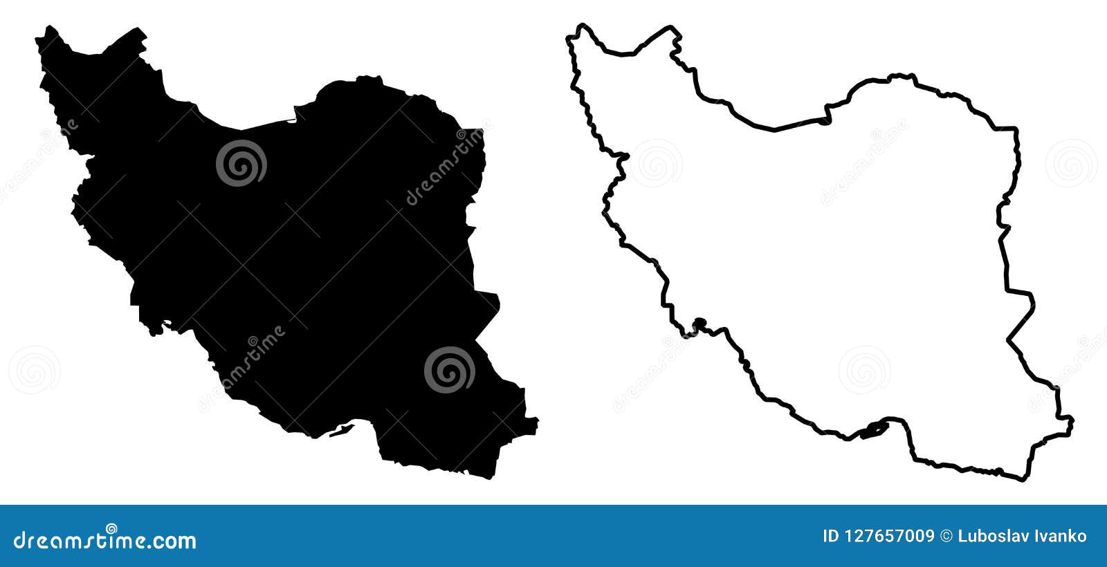 Simple only Sharp Corners Map - Islamic Republic of Iran Vecto Stock ...