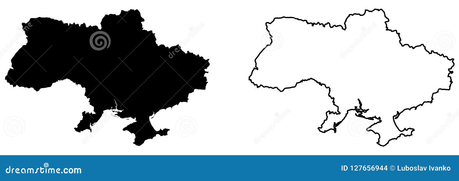 Simple only Sharp Corners Map of Ukraine Vector Drawing. Merca Stock ...