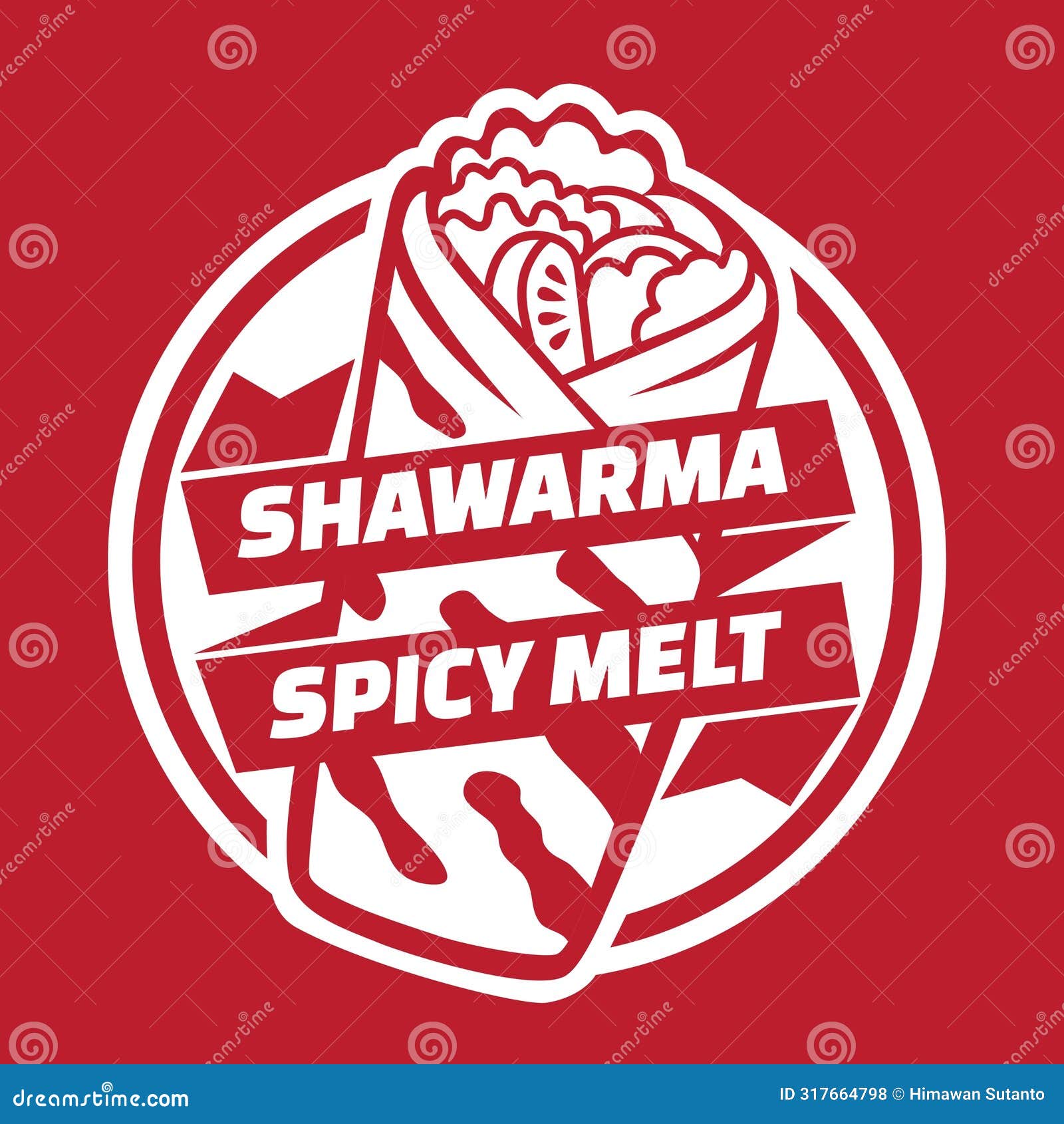 Simple Shawarma Kebab Logo Design Stock Vector - Illustration of fresh ...