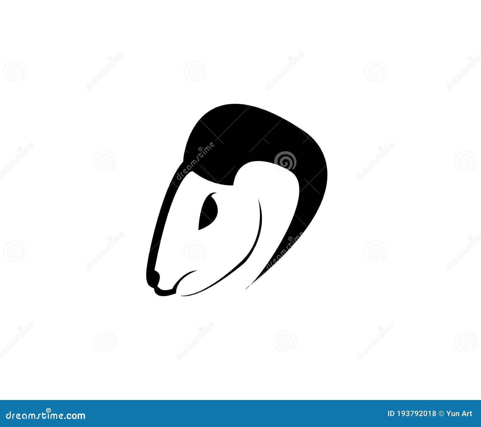 Simple Sheep Head Logo Design Stock Vector - Illustration of vector ...