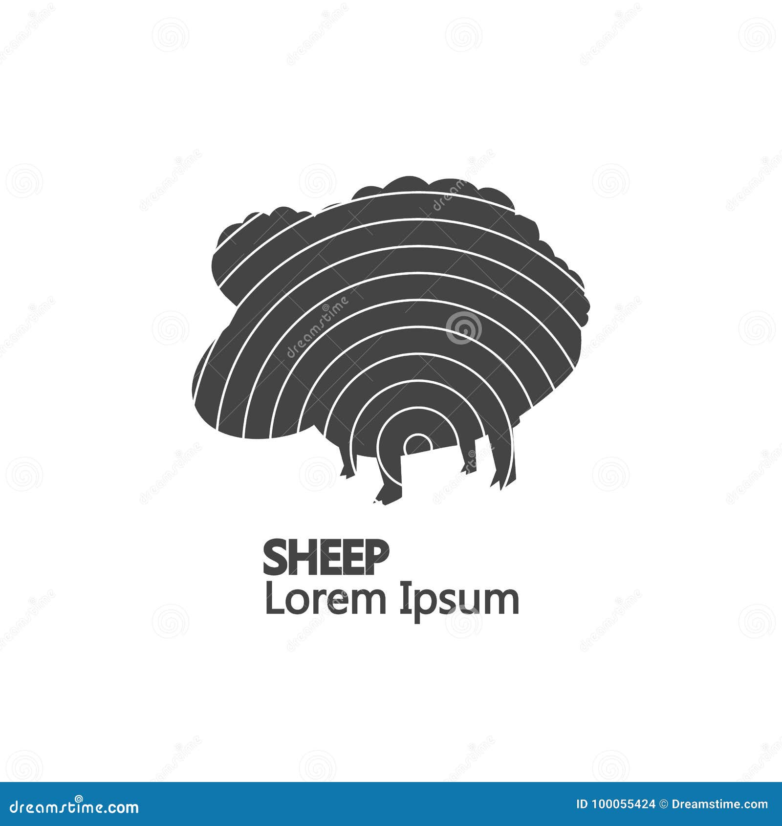 Simple Sheep Logo. Isolated on White Background Stock Vector ...