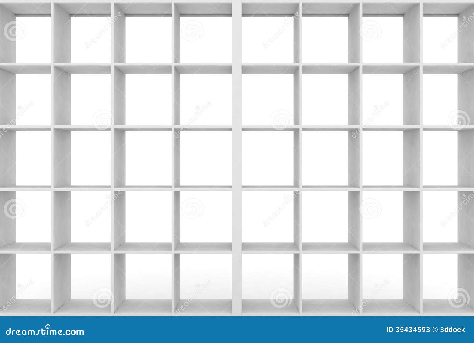 Simple Shelf with Empty Racks Stock Illustration - Illustration of home ...