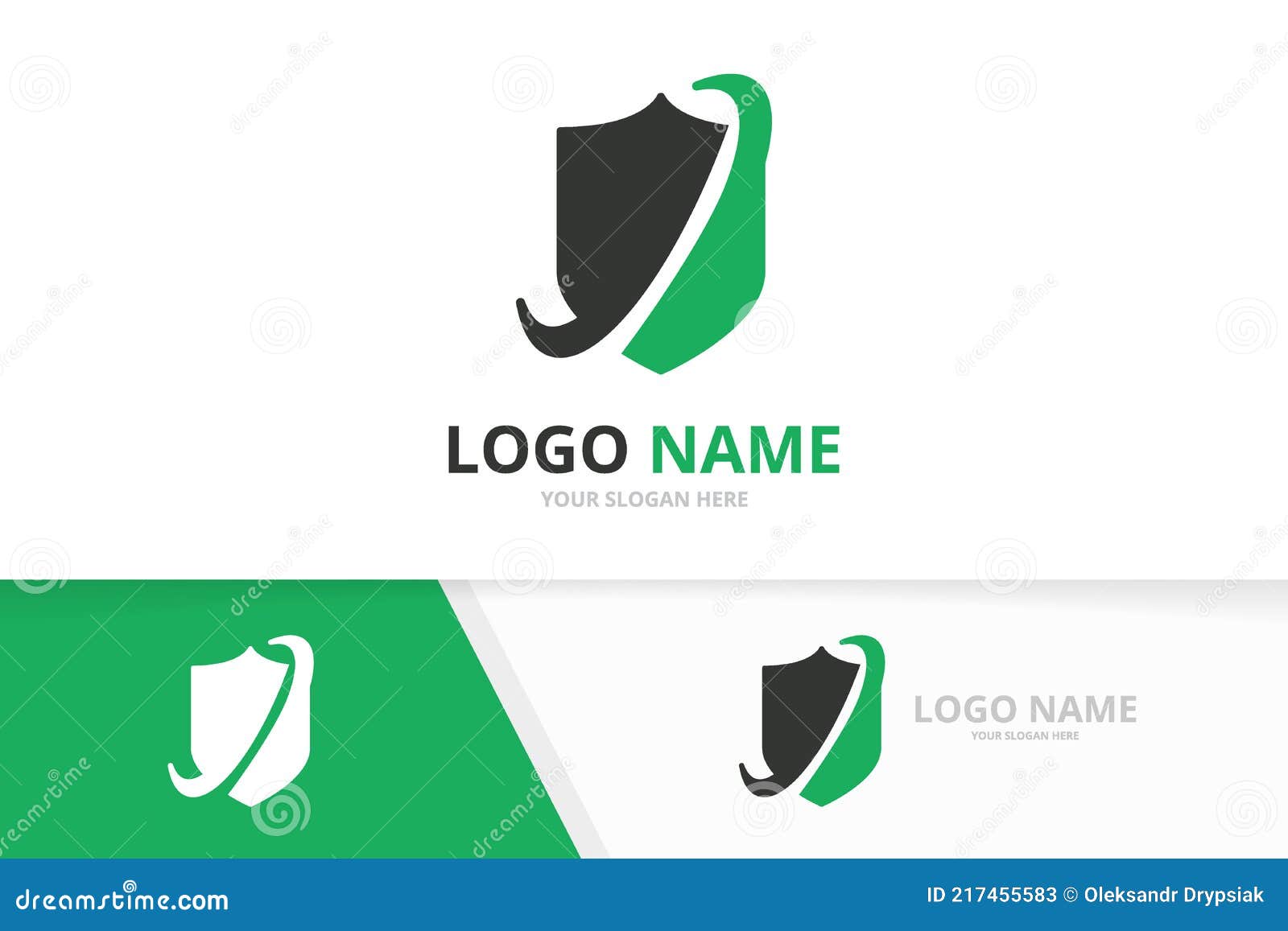 Simple Shield Logo Template. Vector Guard Logotype Design Template ...