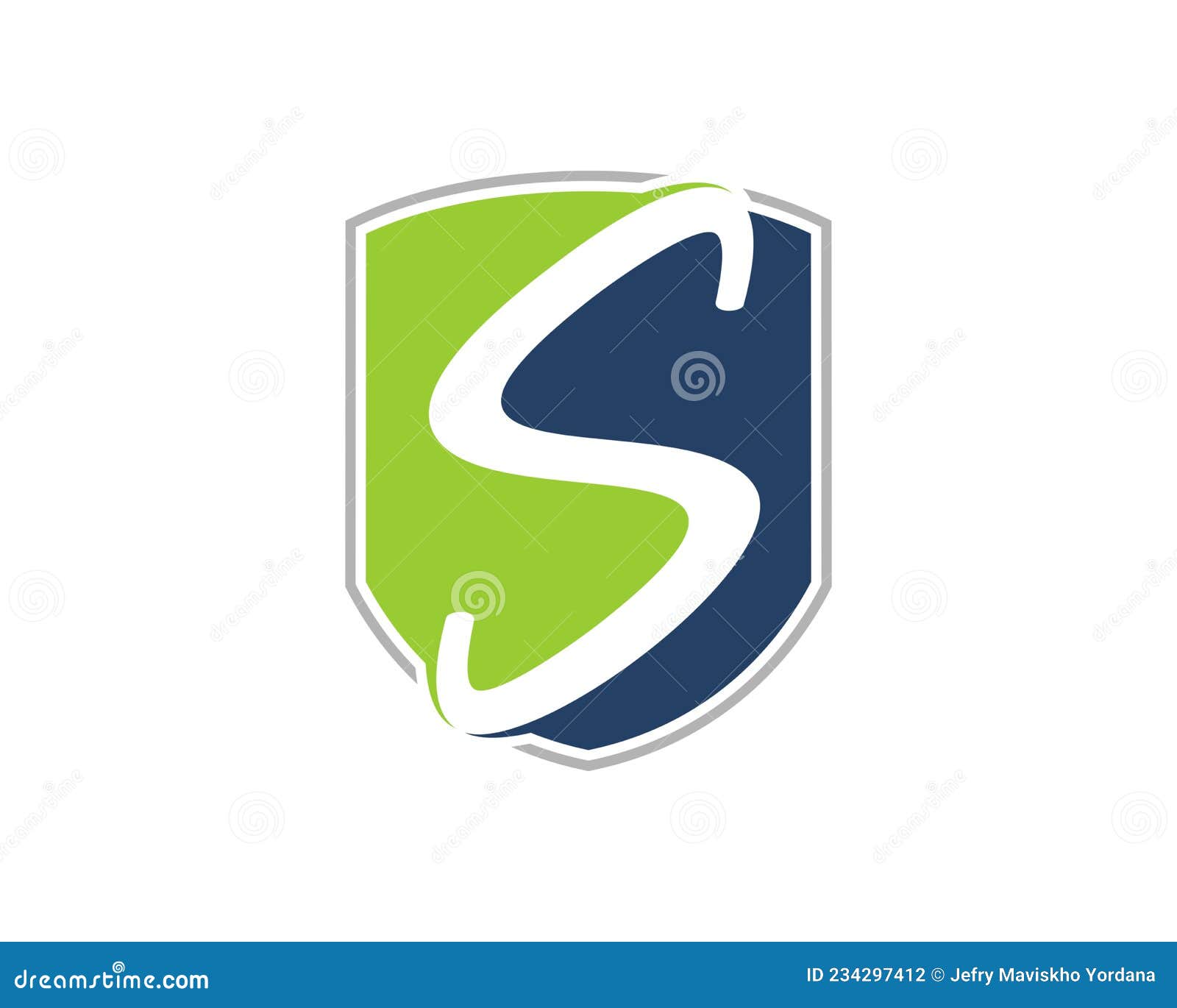 Simple Shield with S Letter Initial Stock Illustration - Illustration ...
