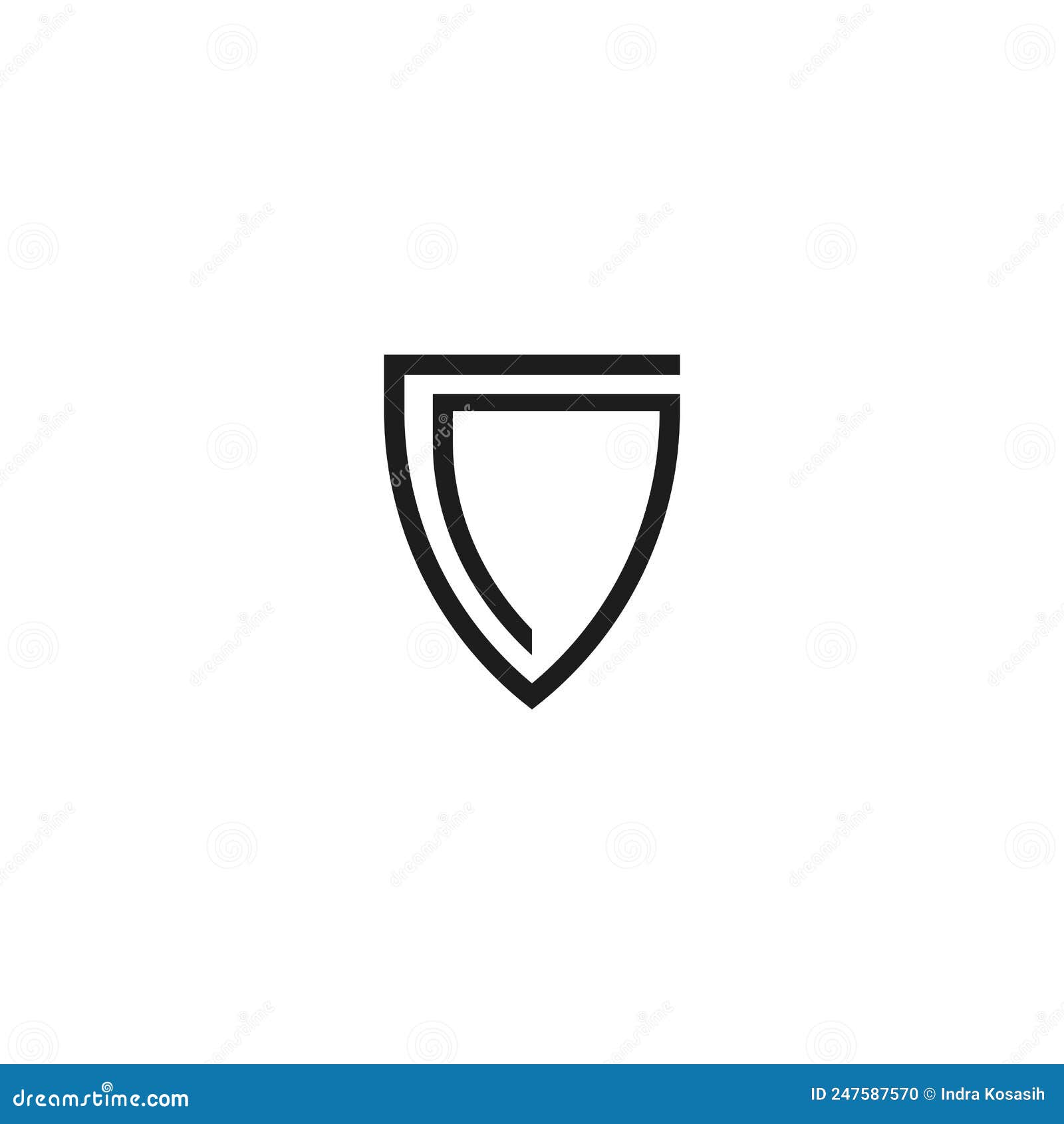 Simple Shield Symbol Logo Template Vector Stock Vector - Illustration ...