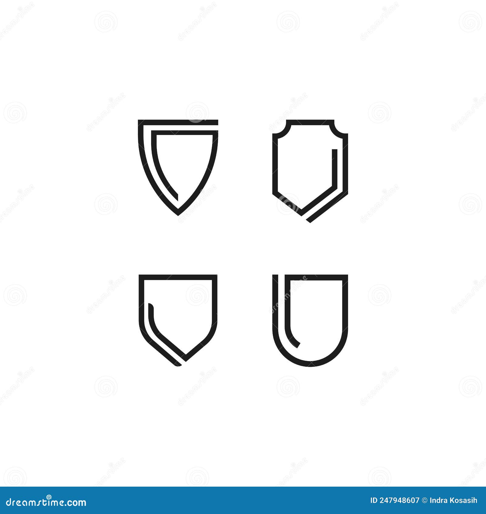 Simple Shield Symbol Logo Template Vector Stock Vector - Illustration ...