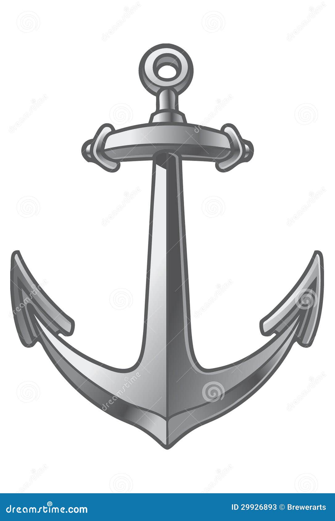 Shiny Anchor stock vector. Illustration of nautical, security - 29926893